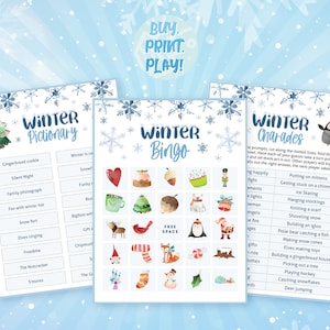 13 Winter Games Bundle for Kids | Cute Family Friendly Wintertime ...