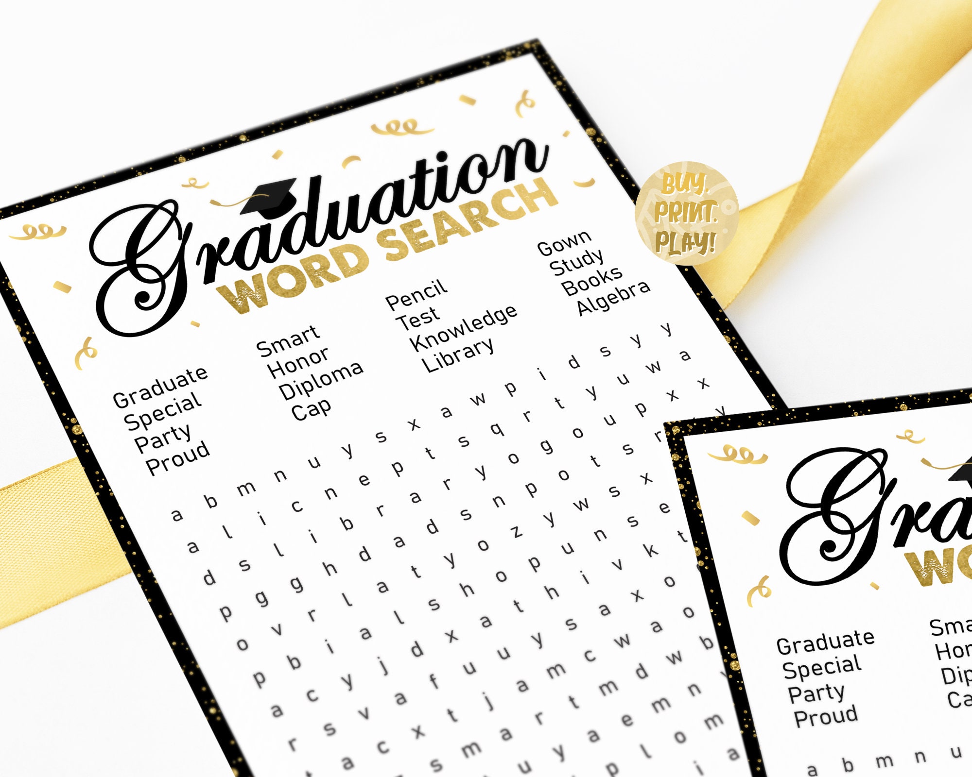 Graduation Word Search Party Printable Games Class of 2022 - Etsy