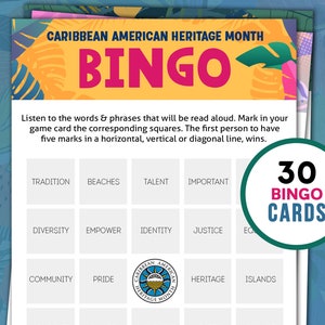 Caribbean American Heritage Month Party Printable Games Bundle | 8 Fun ...