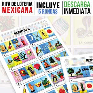 Loteria Raffle Sheets | Includes 10 Quartets per Round | Páginas Para ...