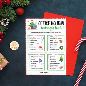 Office Holiday Christmas Party Scavenger Hunt | XMAS Workplace Party ...