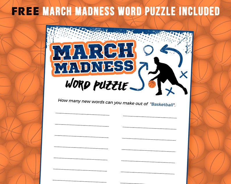 March Madness Feud Basketball Family Feud NCAA Basketball | Etsy