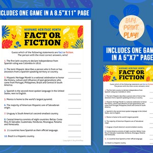 Hispanic Heritage Month Fact or Fiction Trivia | Latin America History ...
