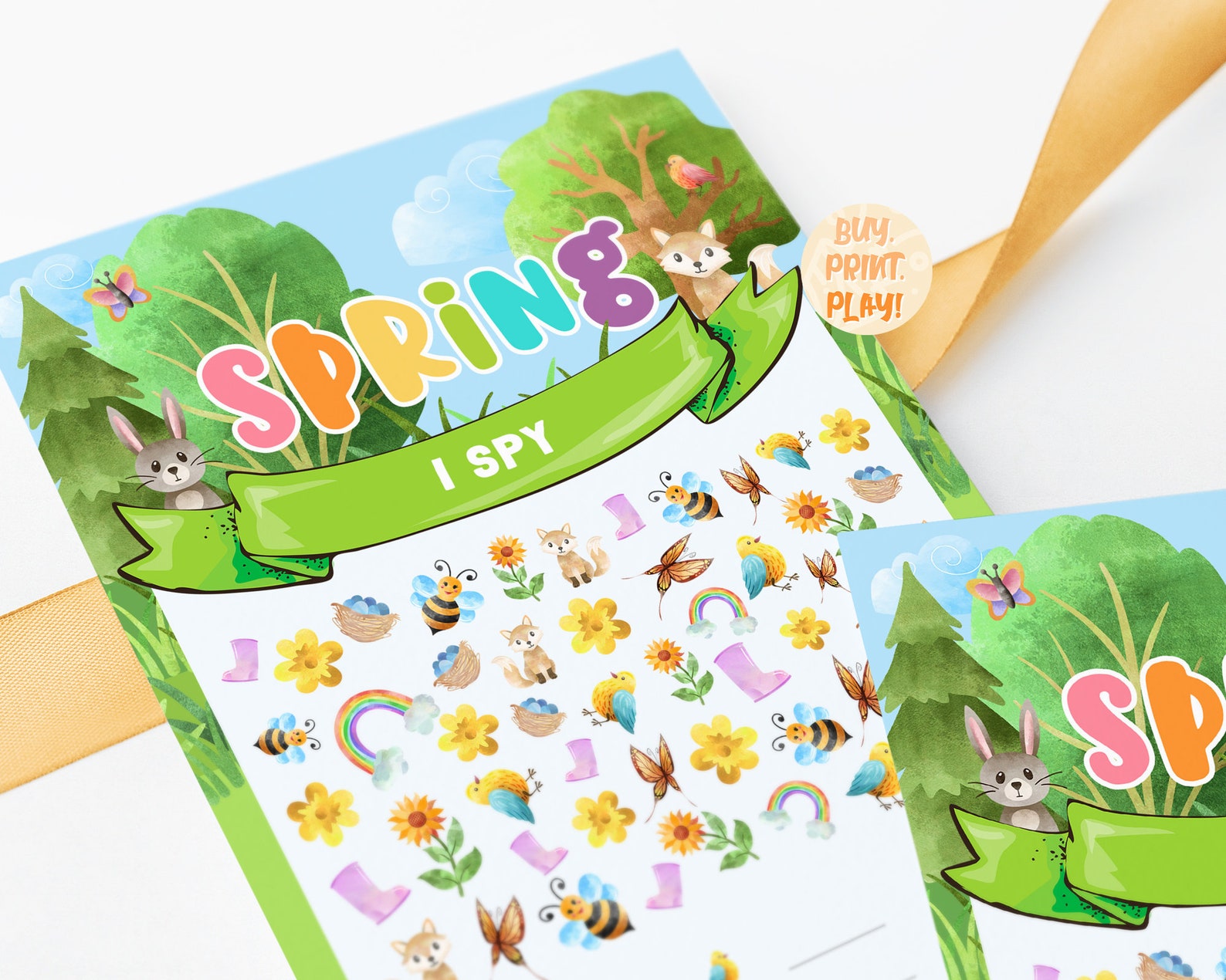 Fun Printable Spring I Spy Springtime Games for Kids | Etsy