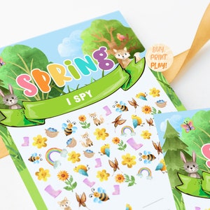 Fun Printable Spring I Spy Springtime Games for Kids | Etsy