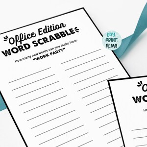 Printable Office Party Game - Word Anagram | Team Building & Ice ...