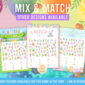 Cute Easter Games I Spy Printable Egg Hunt I Spy Easter | Etsy