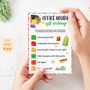 Holiday Office Party Christmas Gift Exchange | Christmas Dice Game Gift ...