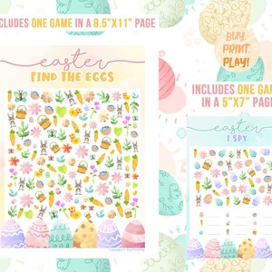 2 Easter I Spy Game Pack for Kids Fun Easter Party Printable - Etsy