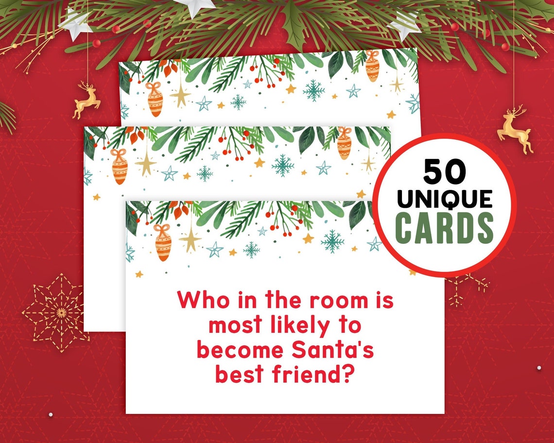 Christmas Conversation Starters Friendsmas Games for Adults - Etsy