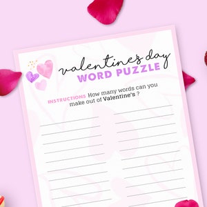 Valentines Printable Games Valentines Day Games Bundle - Etsy