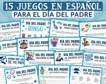 Dia Del Padre Juegos Imprimibles Para Niños Spanish Fathers Day Games ...