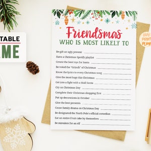 Friendsmas Who is Most Likely to | Christmas Games for Adults | Xmas ...