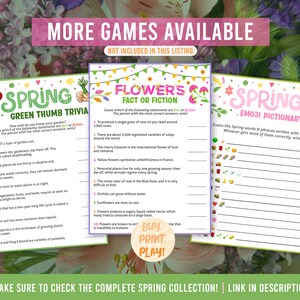 Spring Trivia Game | Printable Spring Activity for Adults, Teens & Kids ...