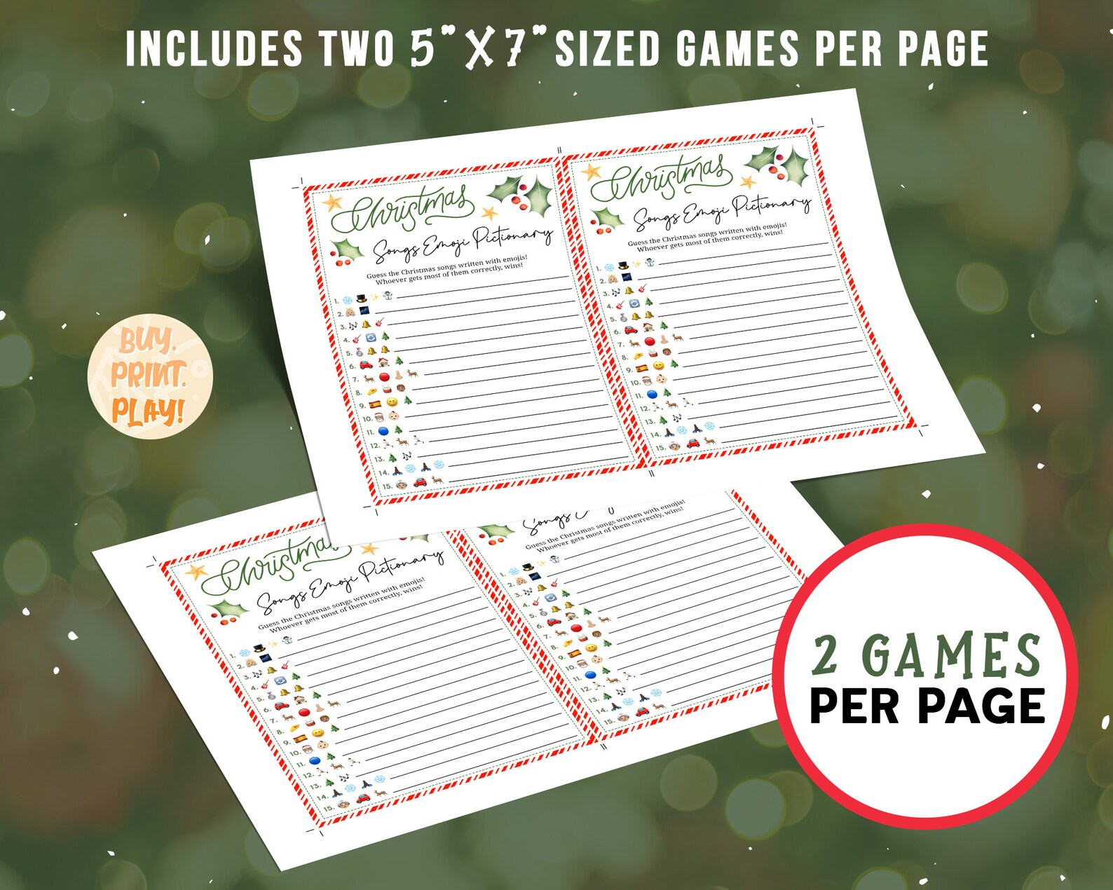 Christmas Emoji Pictionary Games Bundle Emoji Quiz Game for - Etsy