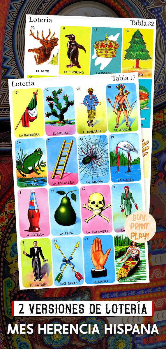 40 Mexican Loteria Cards Loteria Mexicana Imprimible, 48% OFF