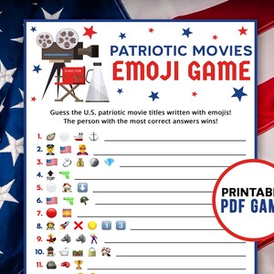 4th of July Emoji Pictionary Games Bundle | Emoji Quiz for US ...