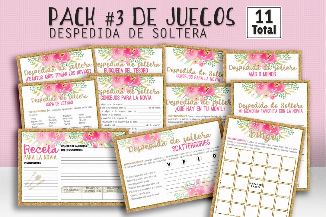Bridal Shower Games in Spanish, Despedida De Soltera Juegos, Bridal ...