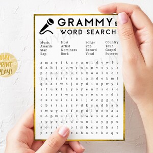 2024 Grammy Awards Word Search Game 66th Annual Music Academy Awards ...