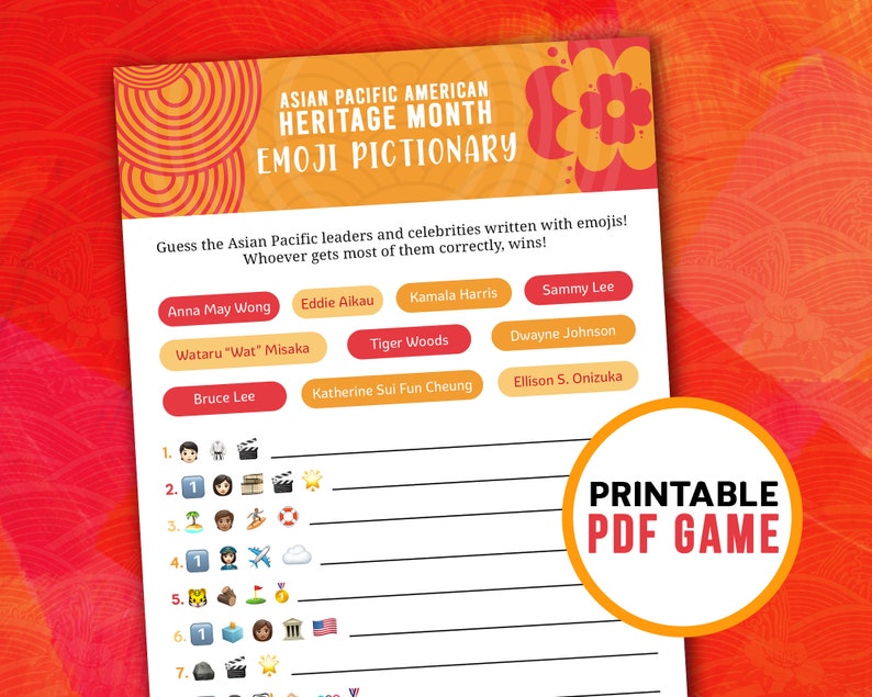 Asian American Pacific Islander Heritage Month Games Bundle - Etsy
