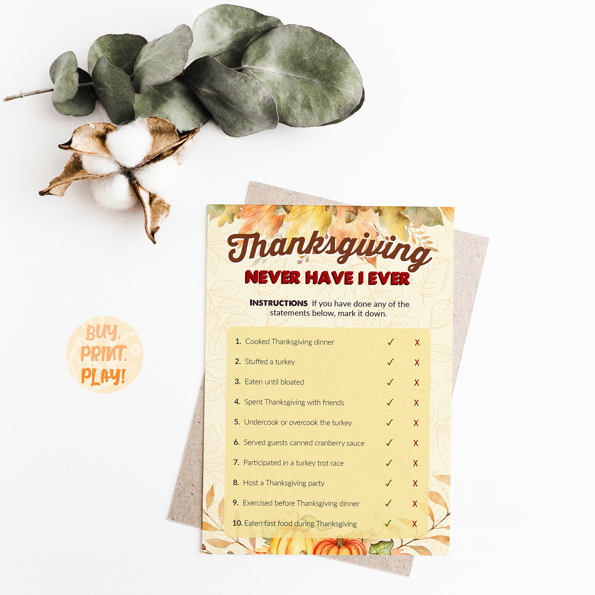 Thanksgiving games Printable games For Kids and For Adults | Etsy