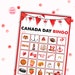 Canada Day Bingo Game Printable Bingo for Kids Print at - Etsy