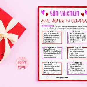 Spanish Valentines Day Whats on Your Phone | Games for Adults | Juegos ...