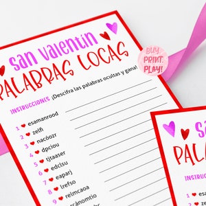 Juego de San Valentín Palabras Locas | Actividad para adultos y niños ...
