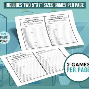 Who Knows the Boss Best Trivia | Office Party Games | Boss Retirement ...