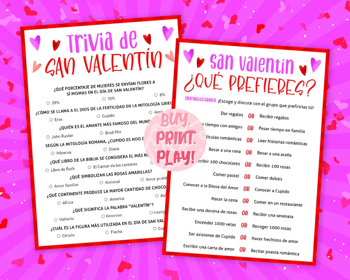15 Juegos de San Valentin para adultos Actividades - Etsy España