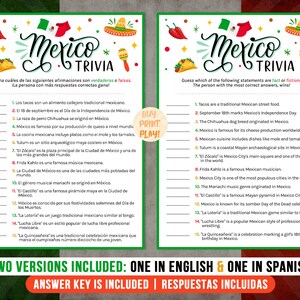 Fun Mexico Trivia | Hispanic Heritage Month | Mexican Independence Day ...