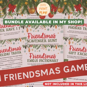 30 Friendsmas Charades | Christmas Party Printable Games | Fun Ice ...