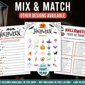 Movie Villain Matching Trivia Halloween Games Party Printables Fun ...