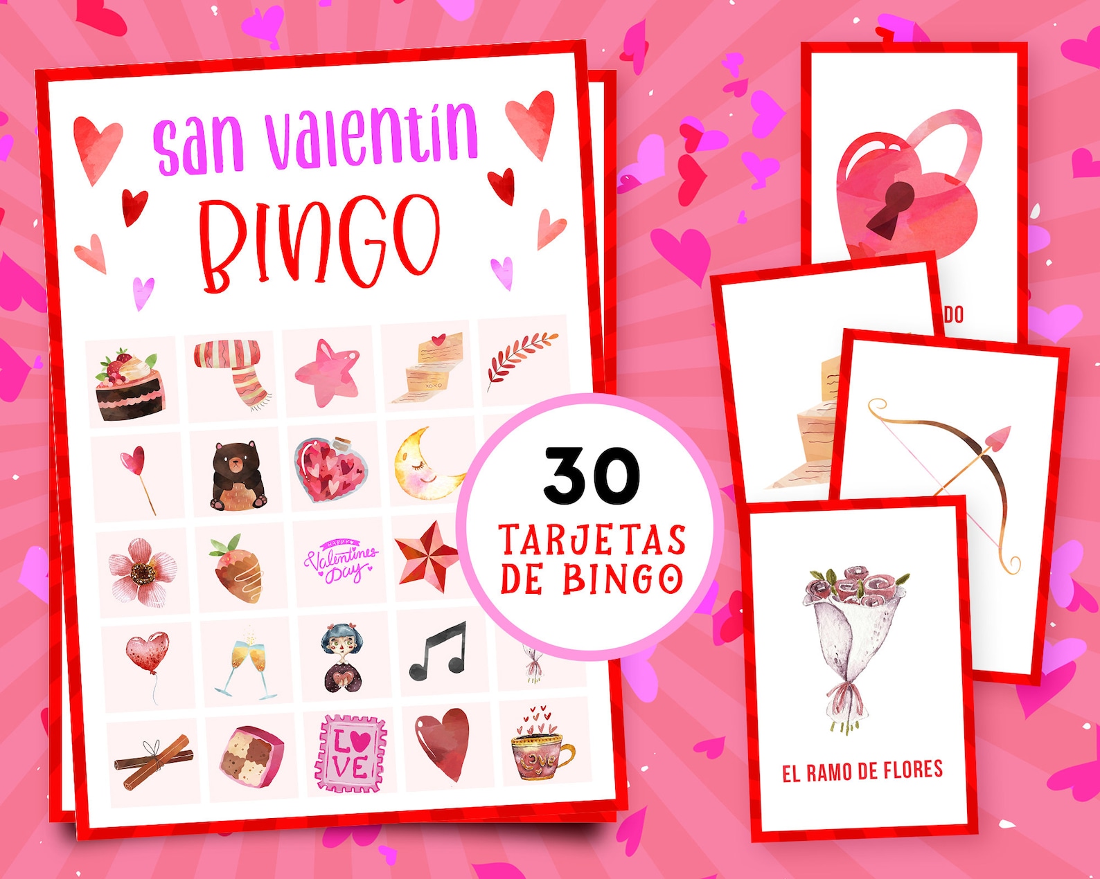 Pack De Juegos De San Valentin Para Niños Spanish Valentines | Etsy