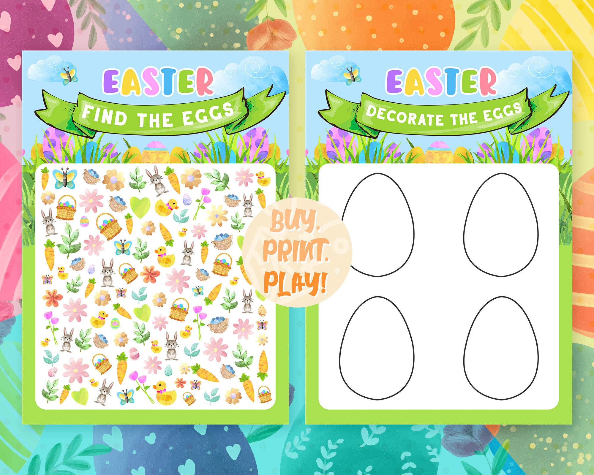 9 Easter Games Bundle for Kids Easter Fun Kids Activities | Etsy