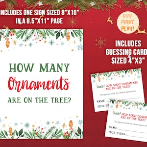 Christmas Ornaments Guessing Game | Friendsmas Party Guess How Many ...