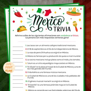 Fun Mexico Trivia | Hispanic Heritage Month | Mexican Independence Day ...