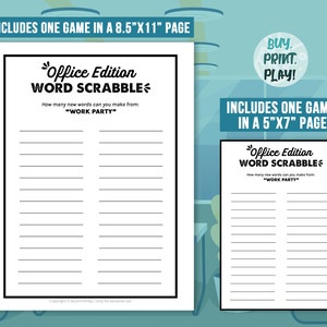 Printable Office Party Game - Word Anagram | Team Building & Ice ...