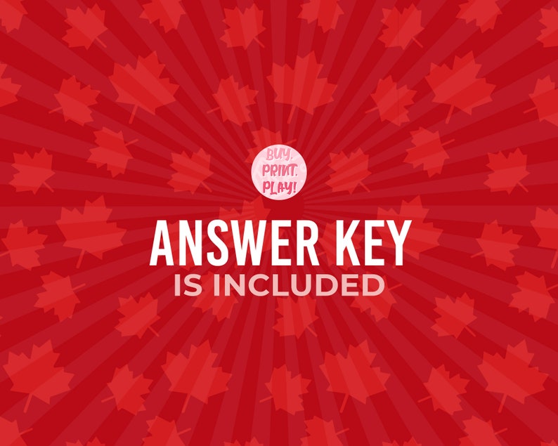 Canada Day Word Search First of July Printable Games | Etsy