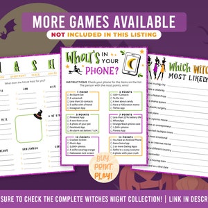 Witches Night Scavenger Hunt Halloween Ladies Night Games Girls Night ...