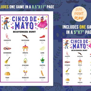 Cinco De Mayo Games - Scavenger Hunt | Family Games for Kids ...
