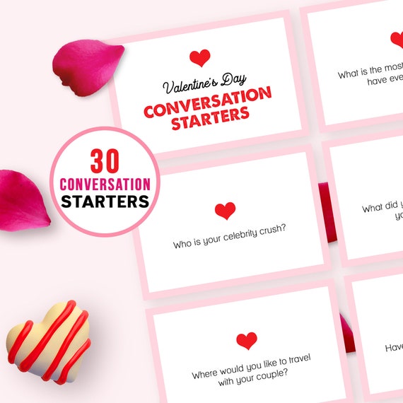Valentines Conversation Starters for Couples Romantic | Etsy