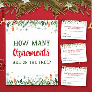 Christmas Ornaments Guessing Game | Friendsmas Party Guess How Many ...