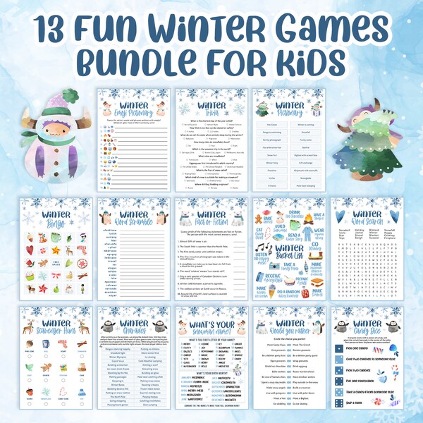 Printable Games for Kids - Etsy