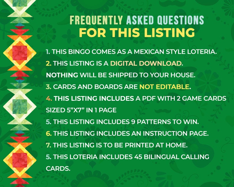 50 Cinco De Mayo Bingo Cards Lotería Mexicana Printable | Etsy