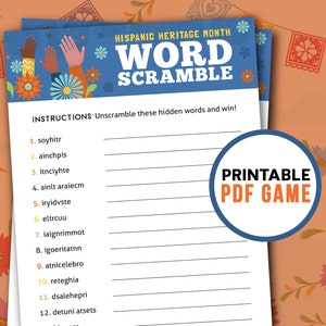 Hispanic Heritage Month Games Bundle | History Printable Activities ...