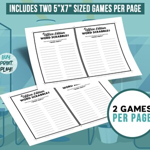 Printable Office Party Game - Word Anagram | Team Building & Ice ...
