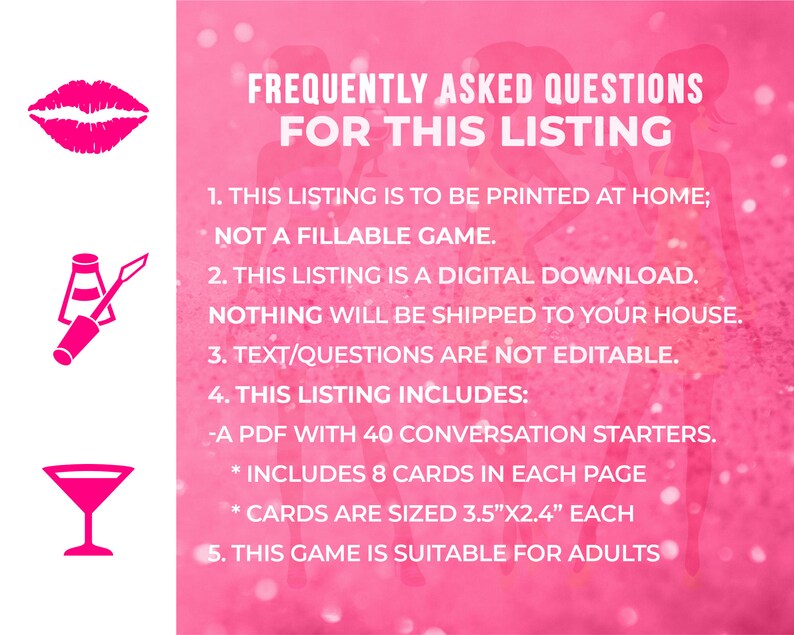 Ladies Night Conversation Starters Bachelorette - Etsy