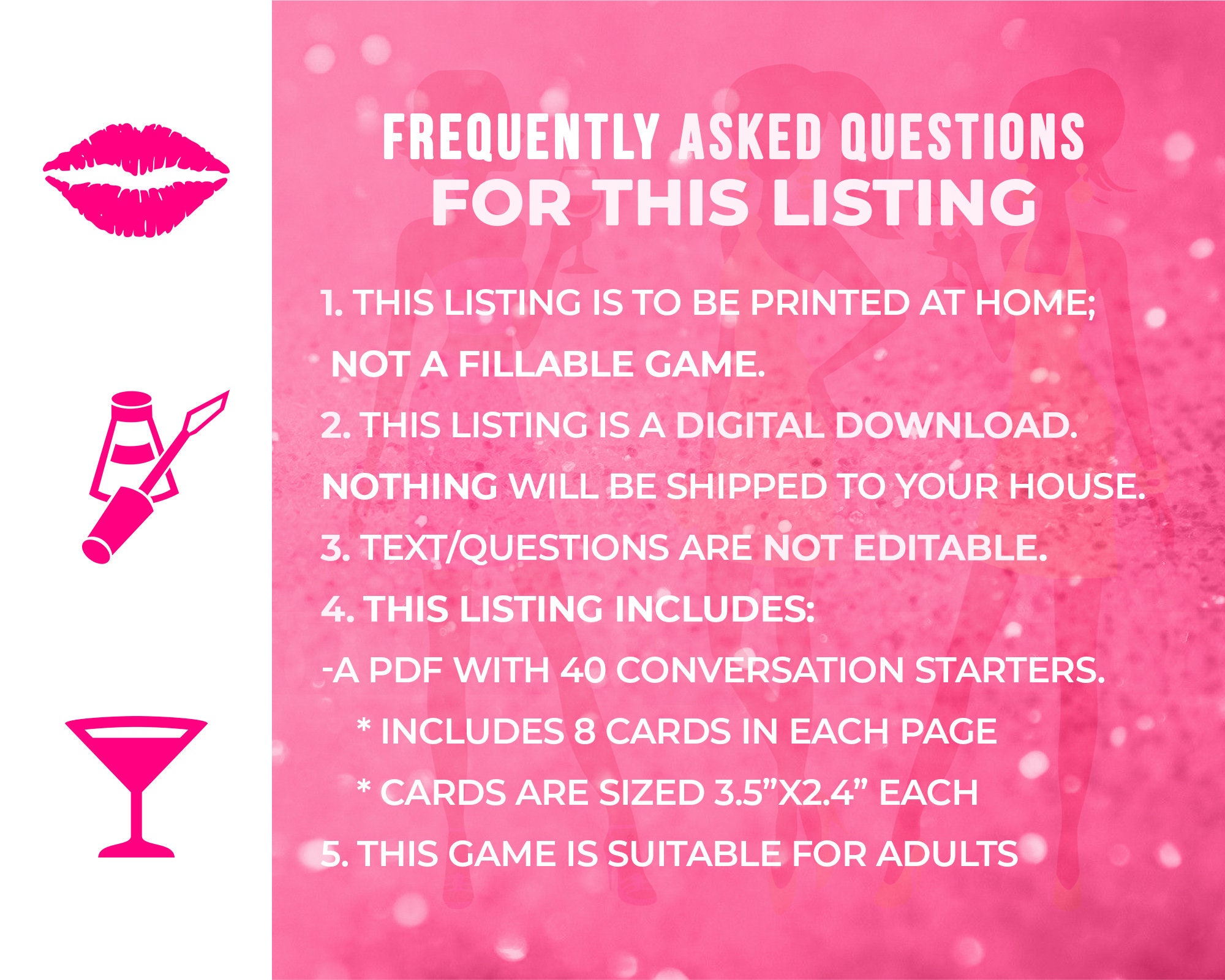 Ladies Night Conversation Starters Bachelorette - Etsy