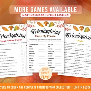 Friendsgiving Word Puzzle Game Thanksgiving Printable Games Word List ...